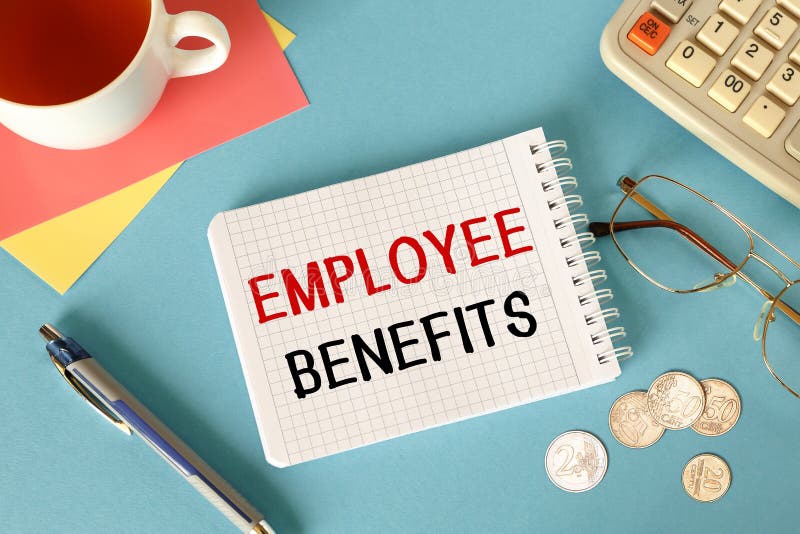 Business Concept - Notebook Writing Employee Benefits Stock Photo ...