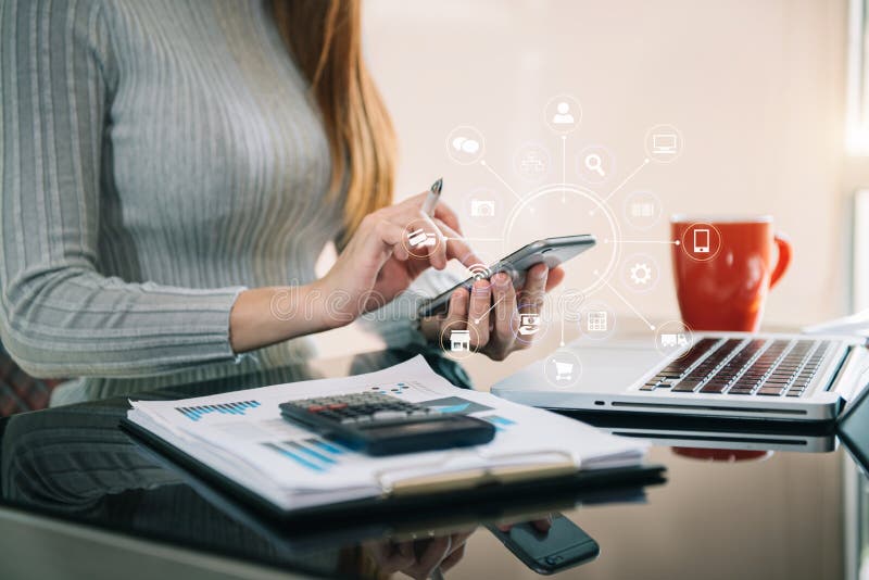 Business Concepts, Business People Working in the Work Area with ...