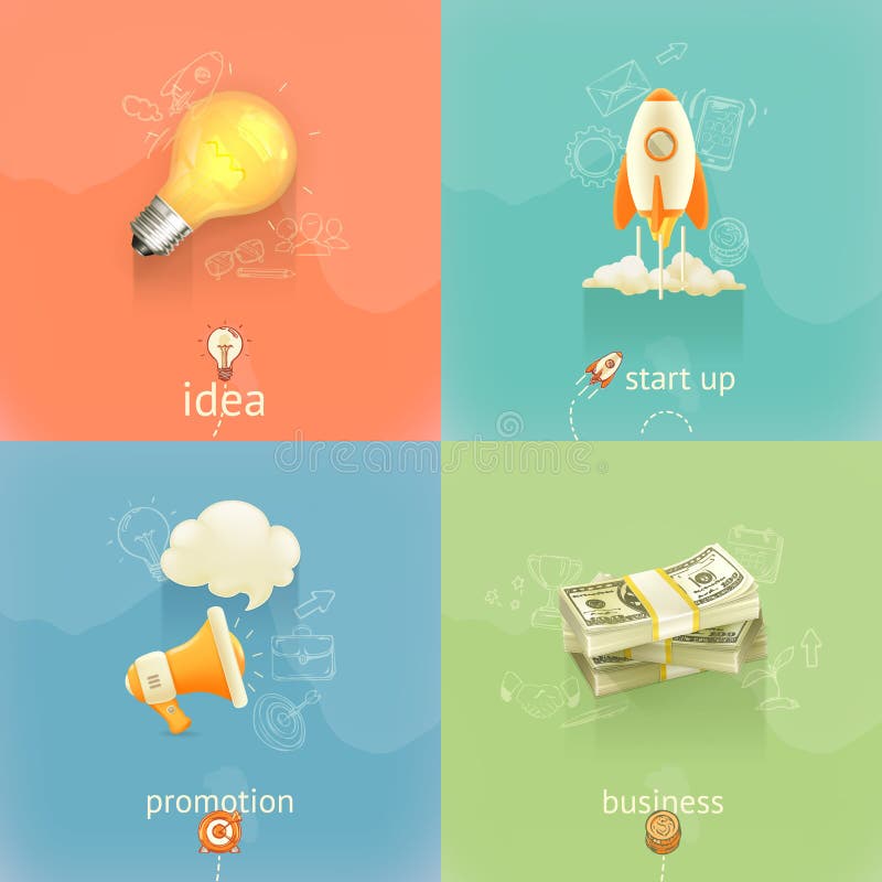 Business Concepts, Vector Set Stock Vector - Illustration of ...