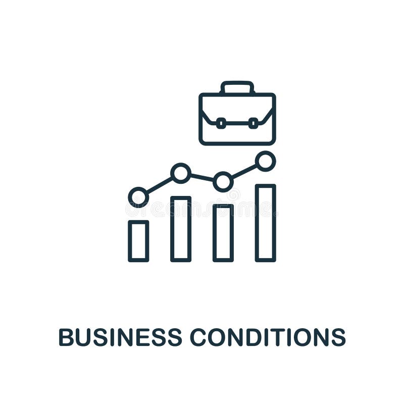 Business Conditions Icon, Black Vector Sign with Editable Strokes ...