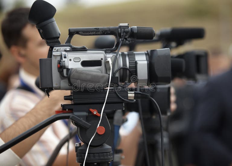 Business Conference Camera Journalism Stock Image - Image of camera ...