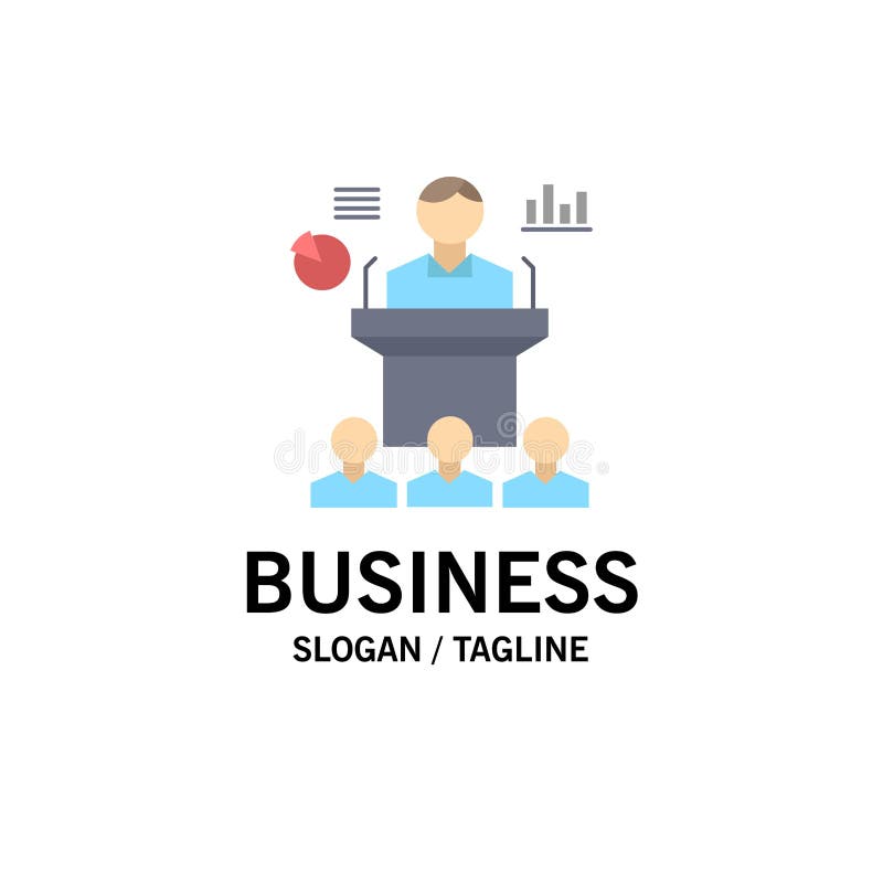 Business, Conference, Convention, Presentation, Seminar Flat Color Icon ...