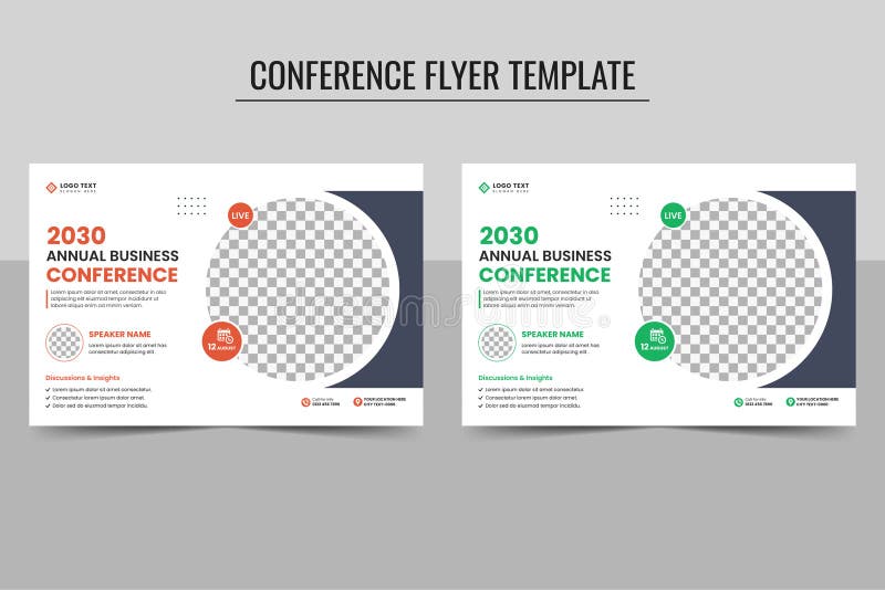 Business Conference Flyer Template and Live Webinar Horizontal Flyer ...