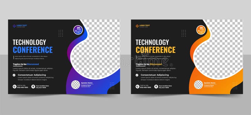 Business Conference Flyer Template, Technology Conference Event Banner ...