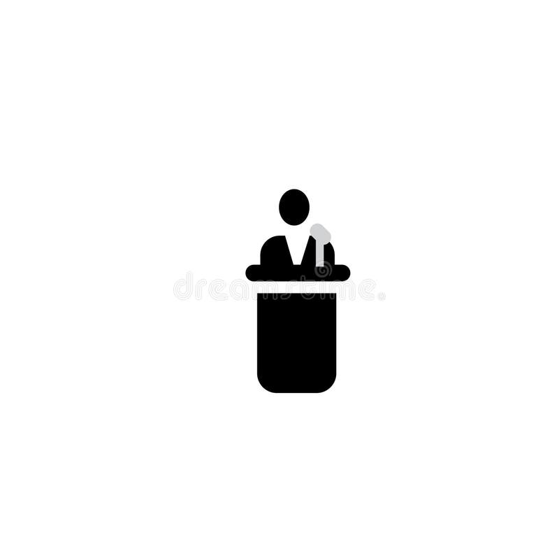 Business Conference Speaker Person Talk Icon Design Stock Vector ...