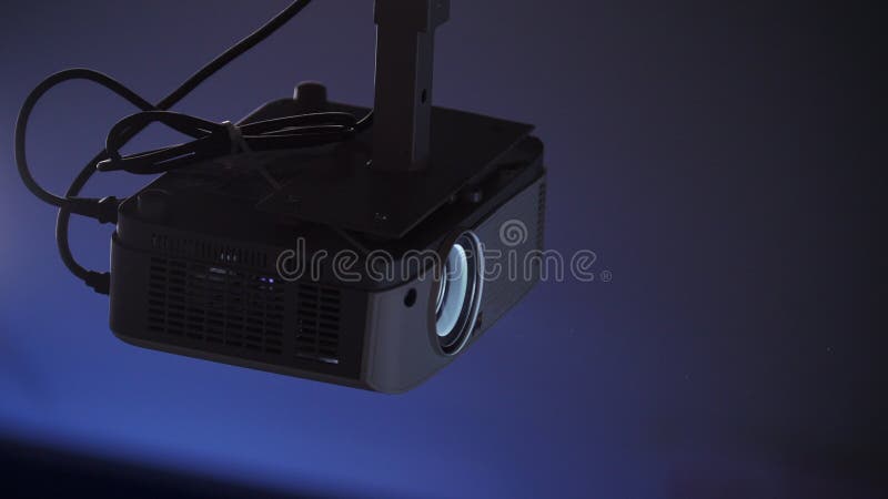 A Business Conference. a Working Projector for Presentation Stock ...