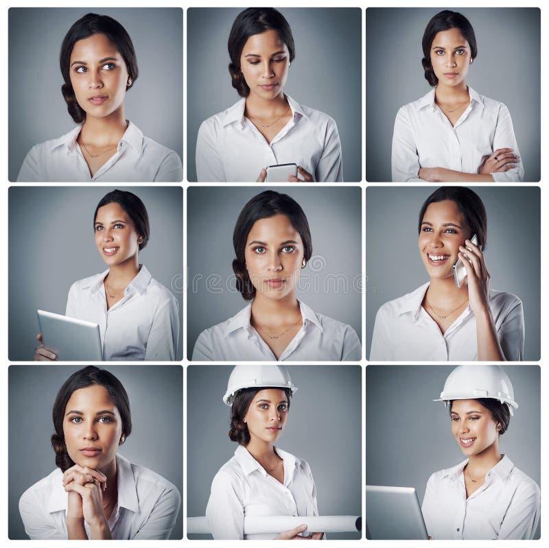 Business, Confidence and Woman in Studio Composite for Engineering Idea ...