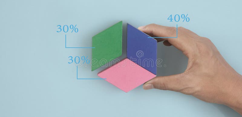 Business Connecting Cubes Chart in Hand Stock Photo - Image of economy ...