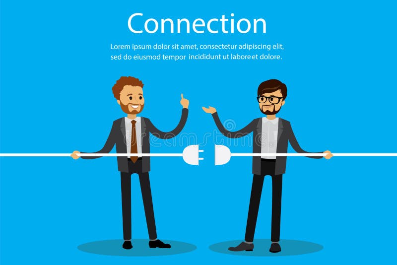Business Connection,caucasian Businessmen Stock Vector - Illustration ...