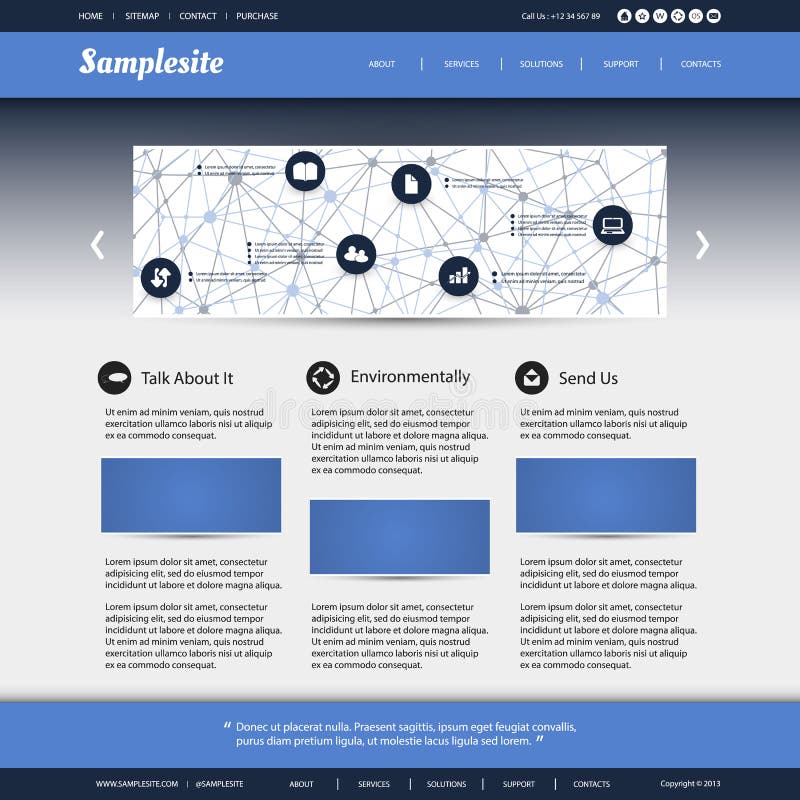 Business, Connection, Network - Website Template Stock Vector ...