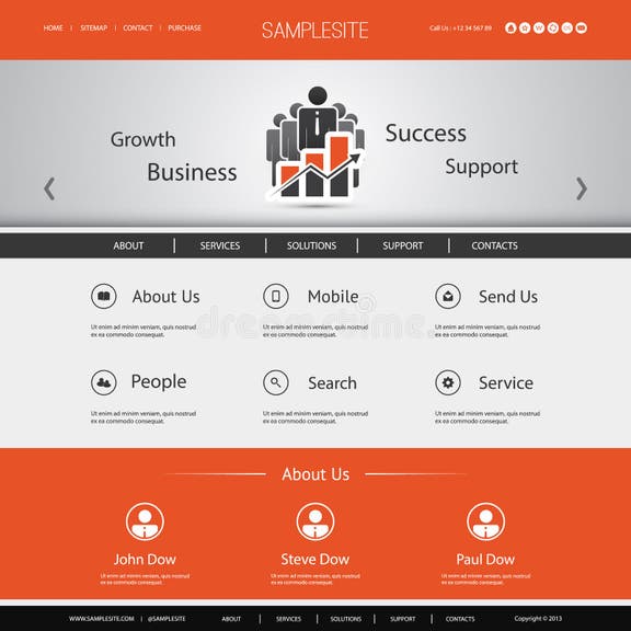 Business, Connection, Network - Website Template Stock Vector ...