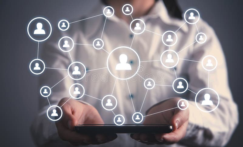 Business Connection and Social Network Stock Image - Image of ...