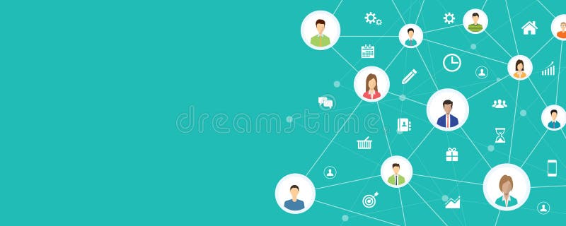 Social Network Connection for Online Business Background Stock Vector ...