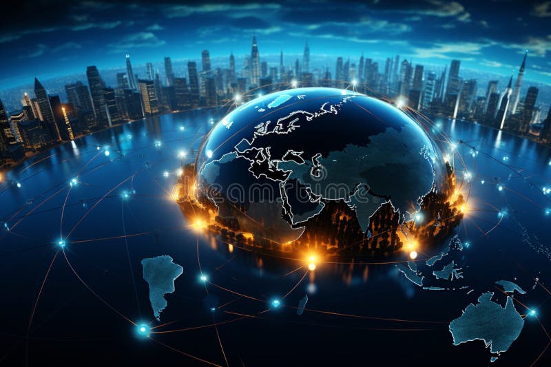 Business Connectivity Global Network Connection Concept with ...