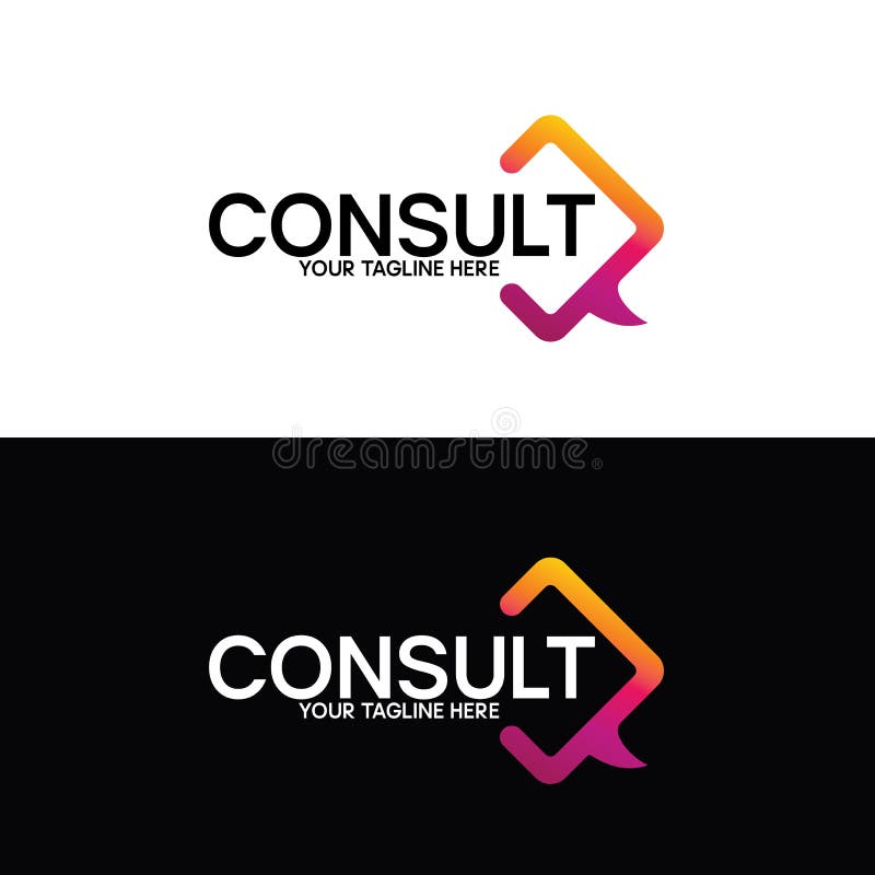 Business Consult Logo Design Template Stock Vector - Illustration of ...