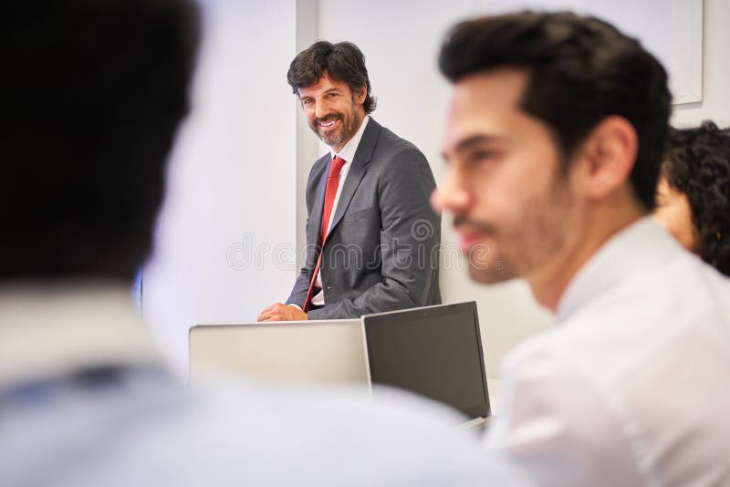 Business Consultant for Coaching in a Training Course Stock Image ...