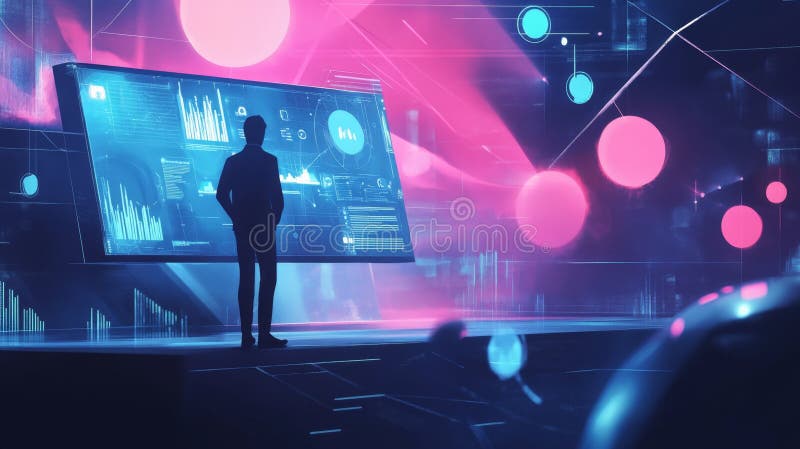 Business Consultant Presenting Strategic Plan with Data Visualization ...