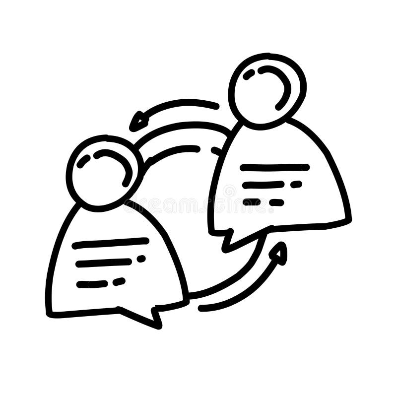 Business Consulting Hand Drawn Icon Design, Outline Black, Vector Icon ...