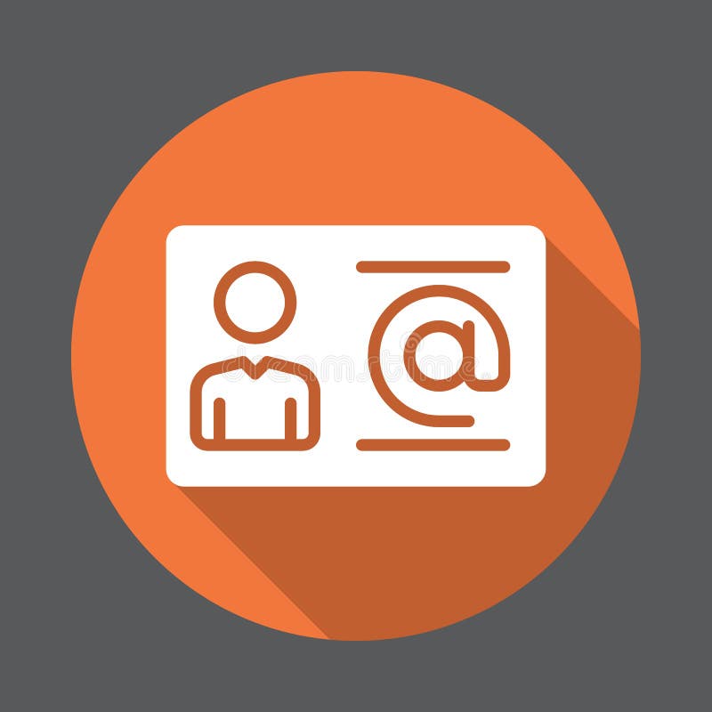 Business Contact Flat Icon. Round Colorful Button, Circular Vector Sign ...