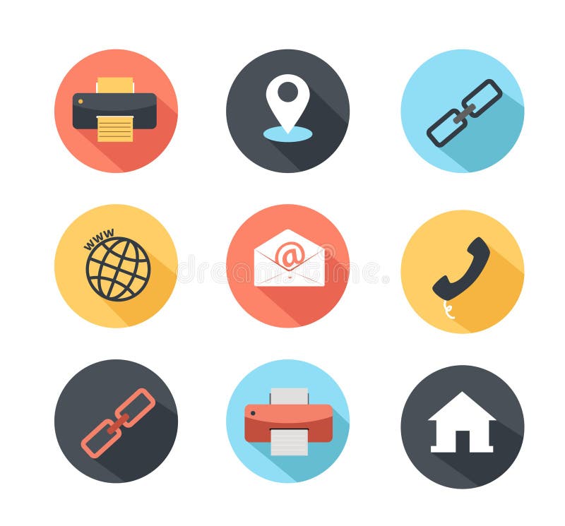 Business Contact Icon Vector Stock Vector - Illustration of colorfull ...