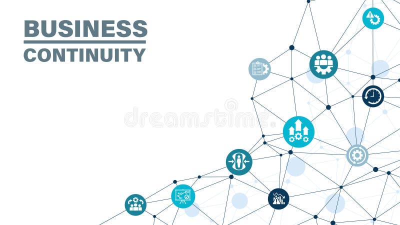 Business Continuity Plan Banner Web Icon Concept. Stock Vector ...