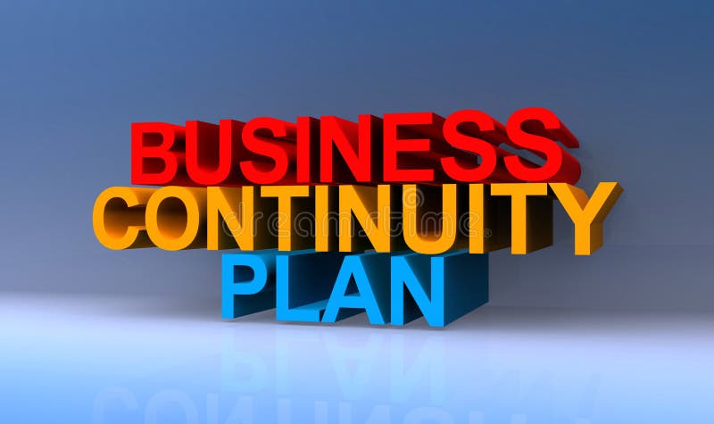 Business Continuity Plan on Blue Stock Illustration - Illustration of ...