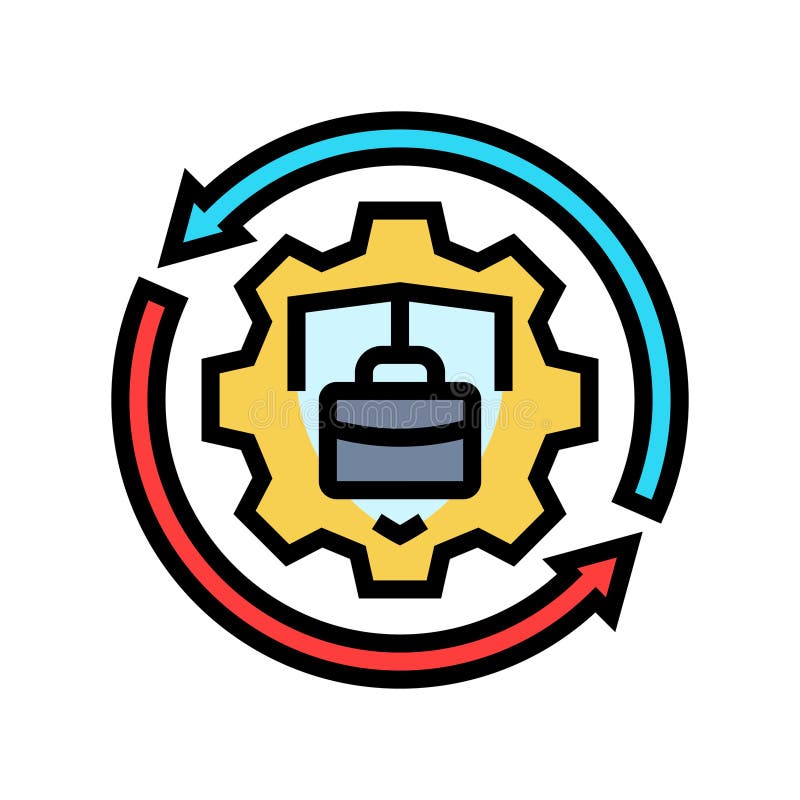 Business Continuity Process Color Icon Vector Illustration Stock Vector ...