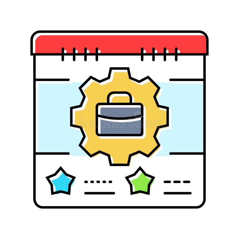 Business Continuity Process Color Icon Vector Illustration Stock ...