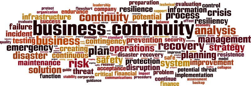Business Continuity Word Cloud Stock Vector - Illustration of economic ...