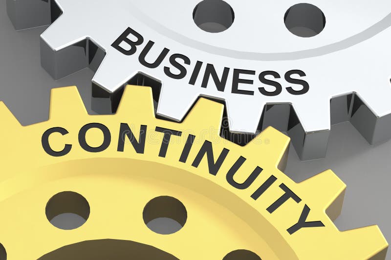 Business Continuity Word on Metal Gear Stock Illustration ...