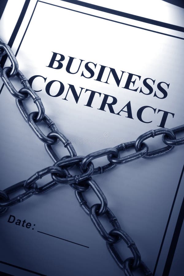 Business Contract and Chain Stock Photo - Image of tied, contract: 9278136