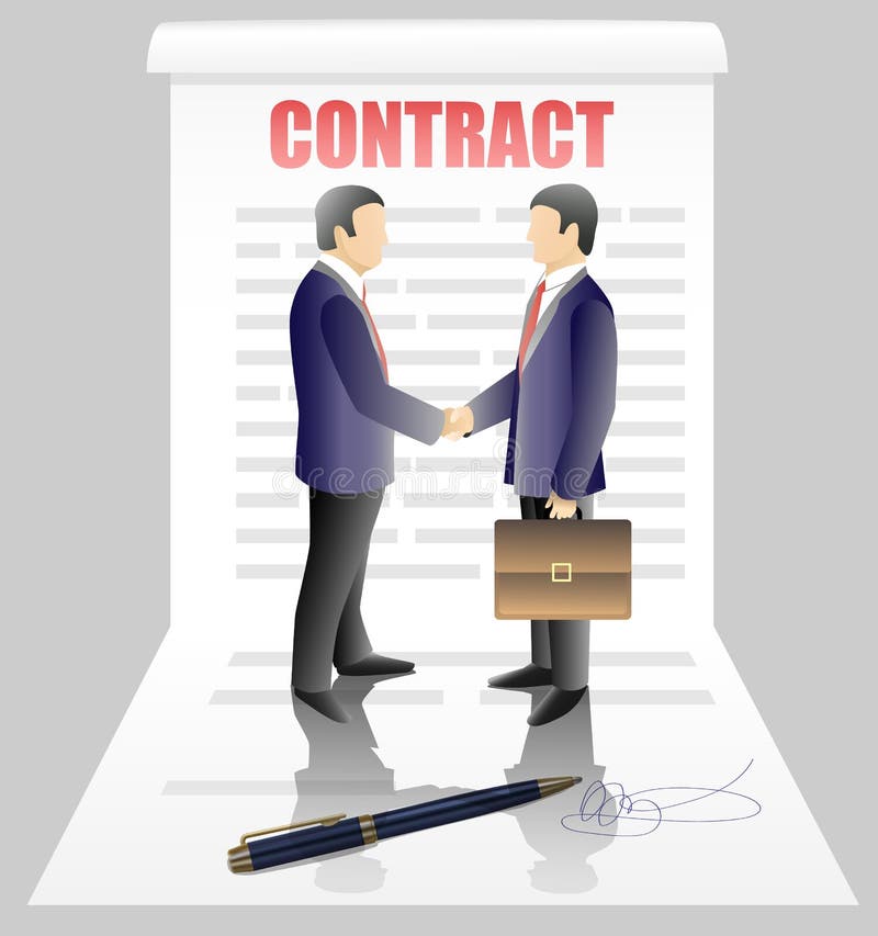 Business Contract Concept Vector Illustration Stock Vector ... Business Contract Concept Vector Illustration Stock Vector ...