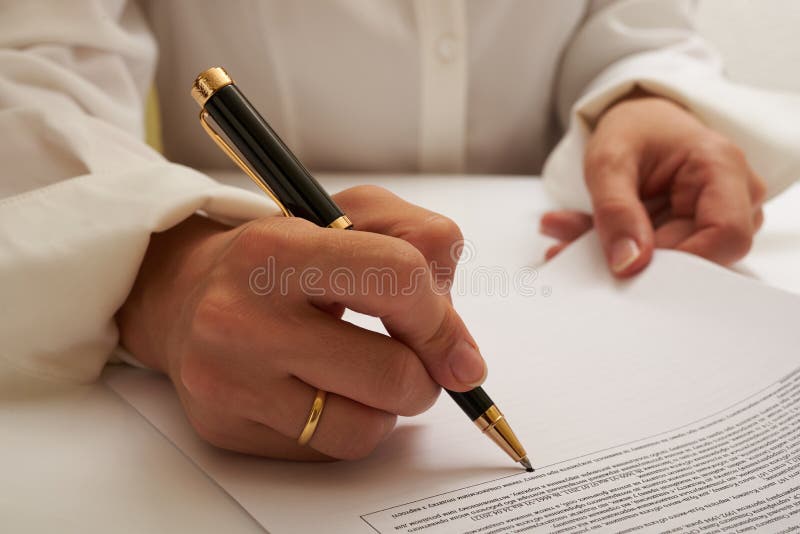 Business contract stock image. Image of signature, sign - 76800061