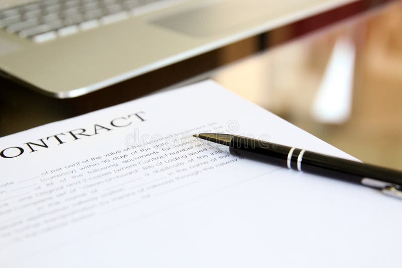 Business Contract with Pen is Ready To Sign Stock Photo - Image of ...