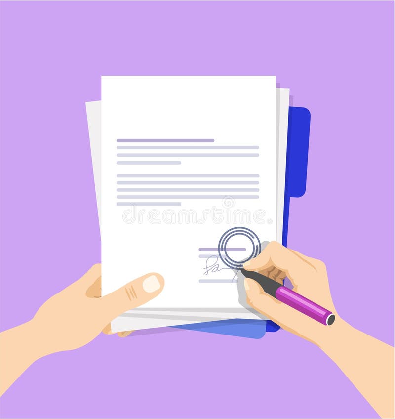 Cartoon Hand Signing Paper Stock Illustrations – 546 Cartoon Hand ...