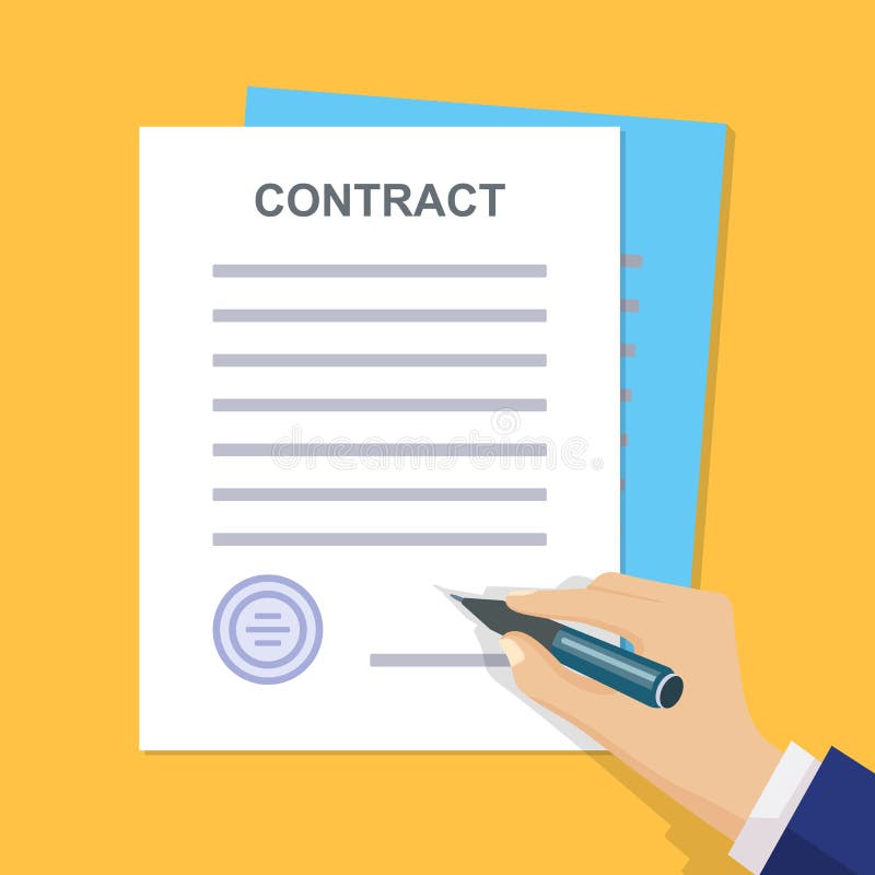 Hand Puts Signature Contract Stock Illustrations – 65 Hand Puts ...