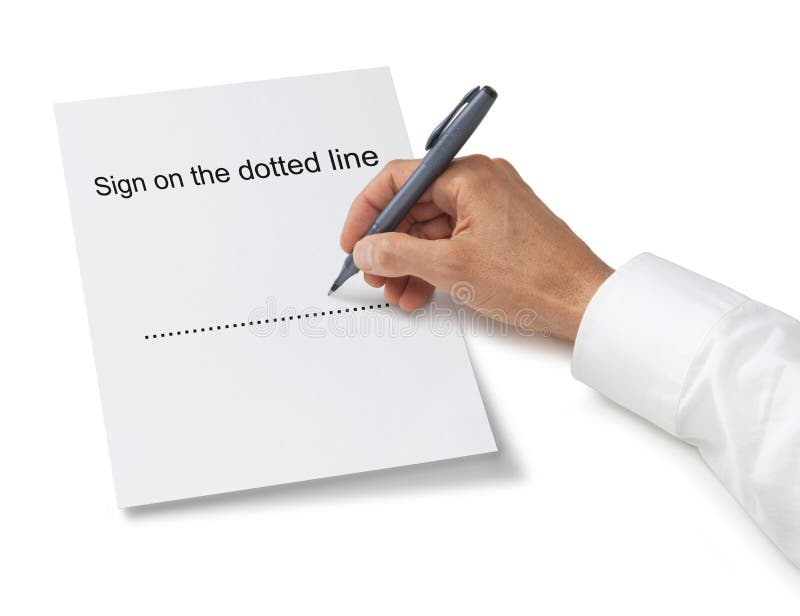 Business Signed Contract Signature Document Stock Photo - Image of ...