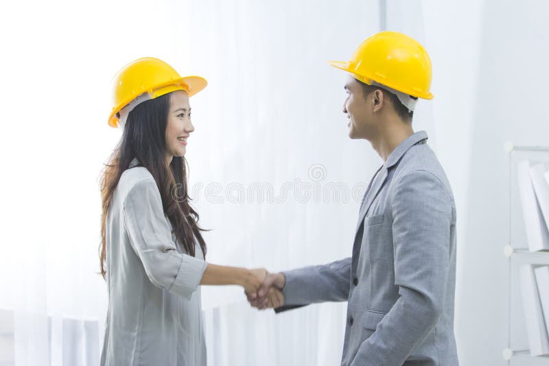 Business Contractor Make a Deal Stock Image - Image of engineer ...