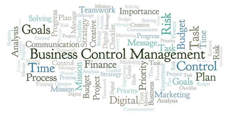 Business Control Management Word Cloud, Made with Text only. Stock ...