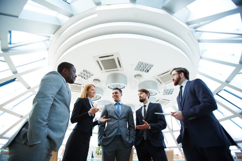 Business conversation stock photo. Image of contemporary - 4577176