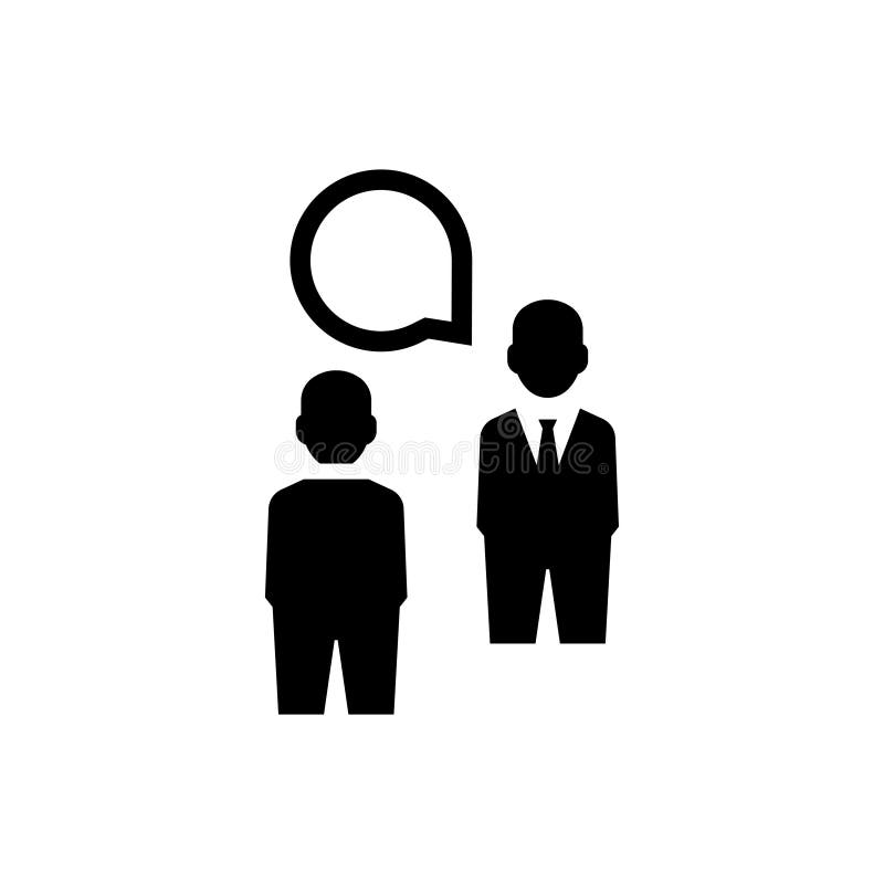 Business Conversation Icon stock vector. Illustration of negotiation ...