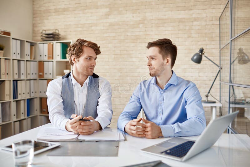 Business conversation stock image. Image of caucasian - 75984647