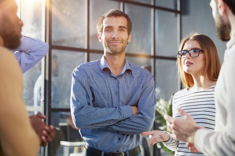 Business Conversations of Different People during an Office Walk Stock ...