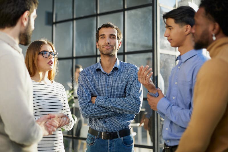 Business Conversations of Different People during an Office Walk Stock ...