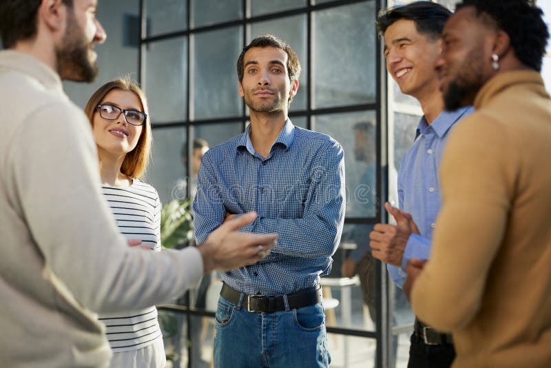 Business Conversations of Different People during an Office Walk Stock ...