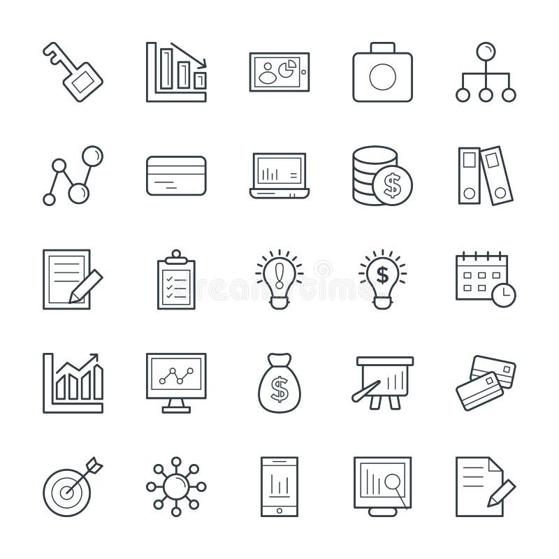 Business Cool Vector Icons 1 Stock Illustration - Illustration of ...