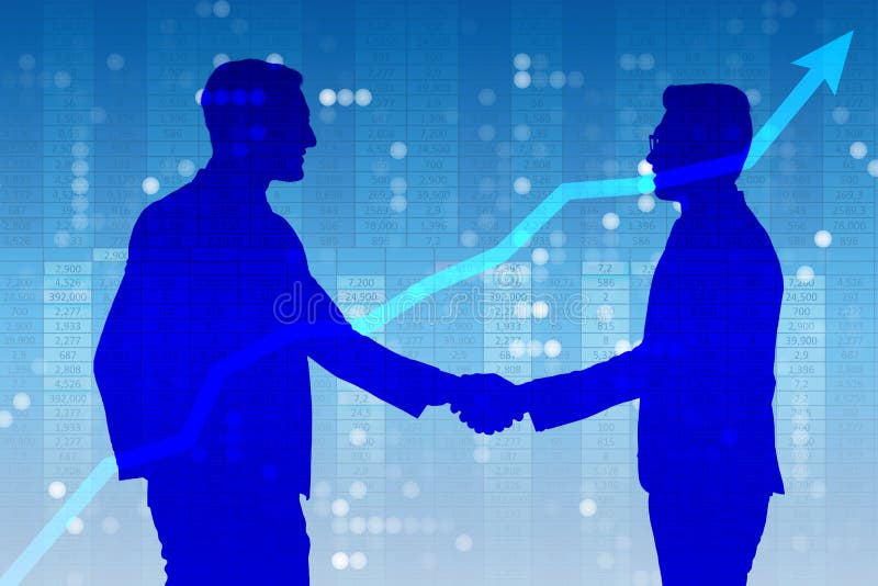 The Business Cooperation Concept with Two Hands Shaking Stock Image ...