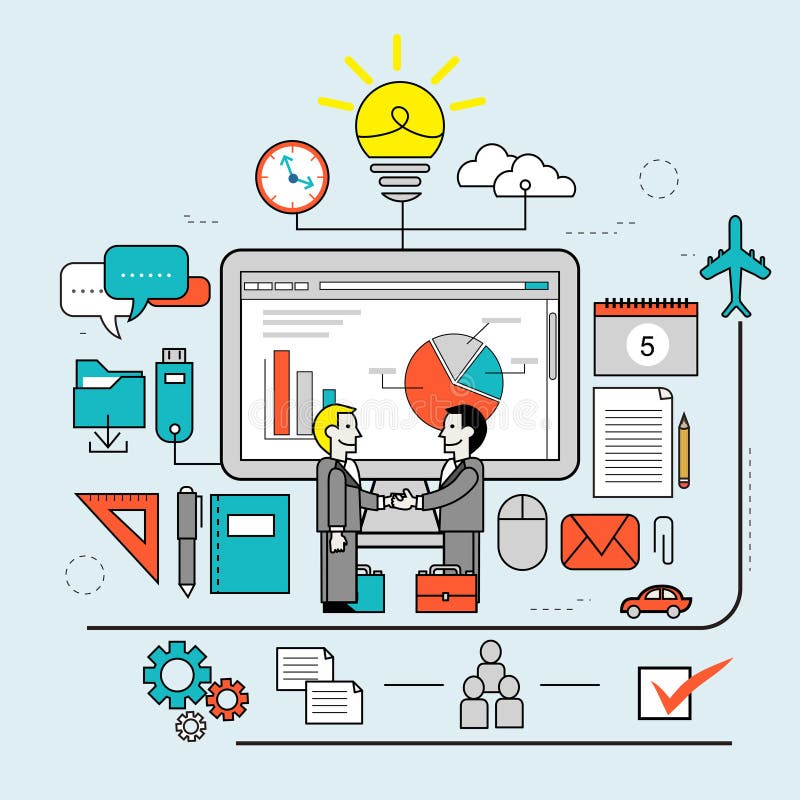 Business Cooperation Infographic Chart Design Template Stock Vector ...