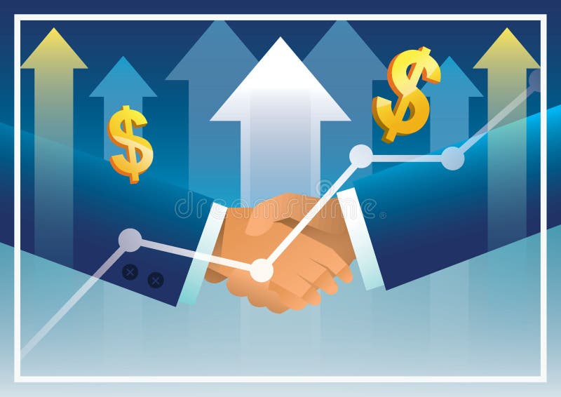 Business Cooperation Concept. Vector Illustration Decorative Design ...