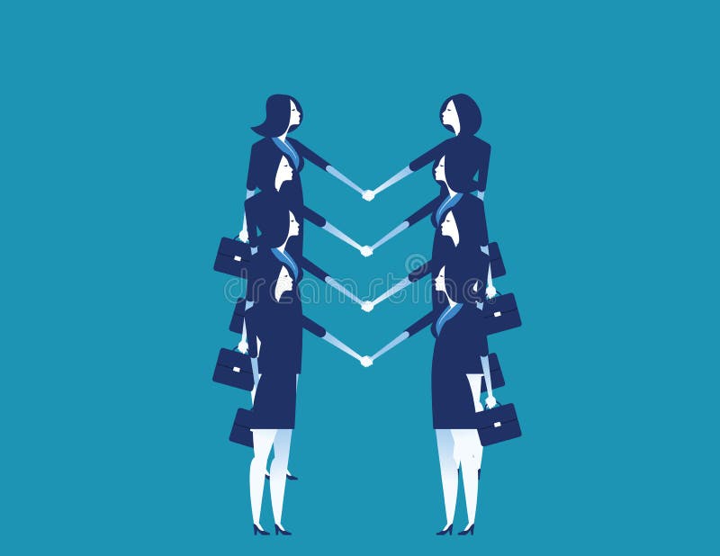 Team Agreement and Handshake. Business Deal Concept Stock Vector ...